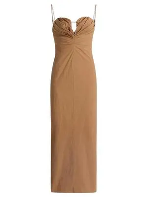 Significant Other Quentin Sculpted Stretch-cotton Maxi Dress - Cedar