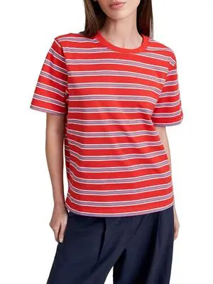 LA LIGNE Boyfriend T-shirt - Red Multi