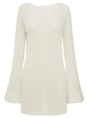 Peony Tapestry Pointelle Rosie Minidress - Seashell