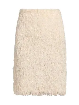 TOTEME Feathered-jersey Knee-length Skirt - Eggshell