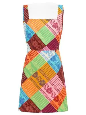 ALEMAIS Kaleidoscope Squareneck Mini Dress