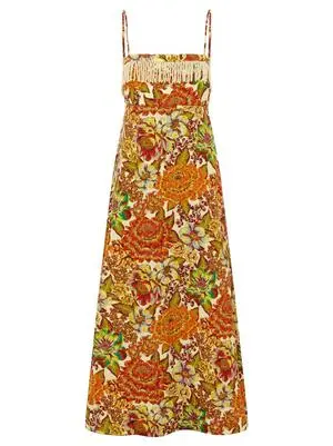 ALEMAIS Lana Floral Linen Maxi Dress - Multi