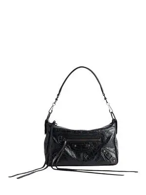 Balenciaga Le City Moto Crossbody Bag - Black