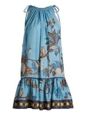 ALEMAIS Georgie Printed Drop-waist Minidress - Multi