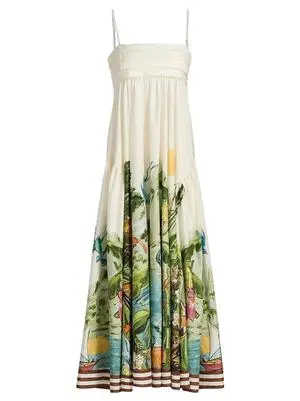 ALEMAIS Toucan Tango Printed Midi-dress - Multi