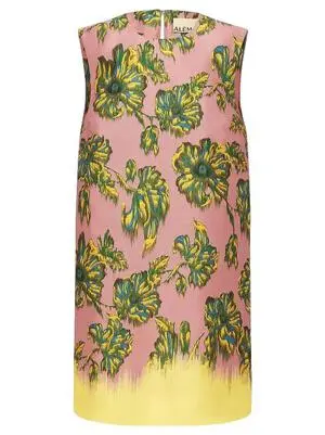 ALEMAIS Faye Floral Satin Mini Dress Multi