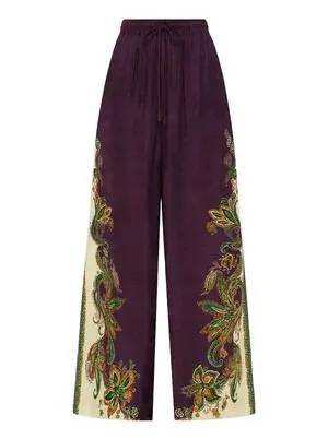 ALEMAIS Ruthie Paisley Wide-leg Pants - Multi