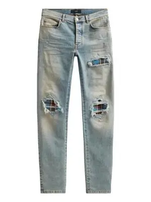 AMIRI Plaid Flannel Mx1 Repaired Jeans