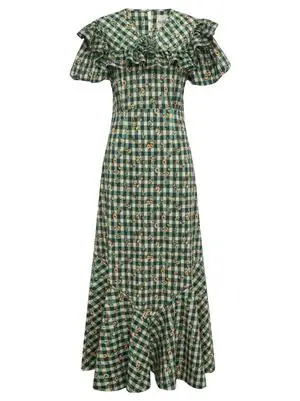 ALEMAIS Outrider Checked Cotton Seersucker Dress