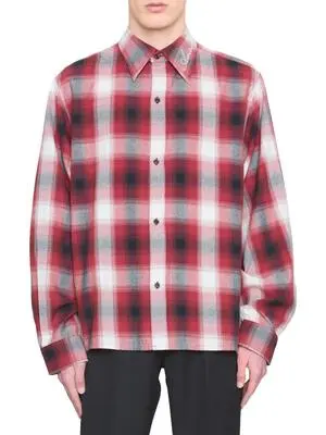 Amiri Cotton Flannel Shirt - Cherry