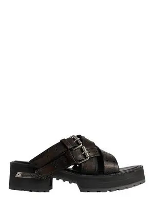 Balenciaga Venom Open Mules - Brown