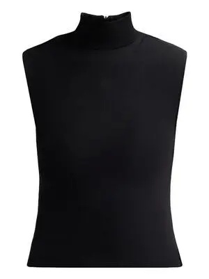 TOCCIN Diala Sleeveless Rib-knit Top Jet