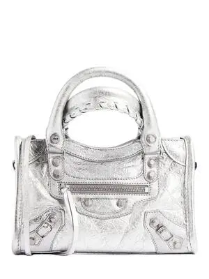 Balenciaga Le City Nano Top Handle Bag - Silver