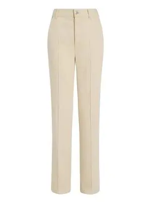 Derek Lam 10 Crosby Washed Cotton Twill Straight-leg Jeans - Parchment