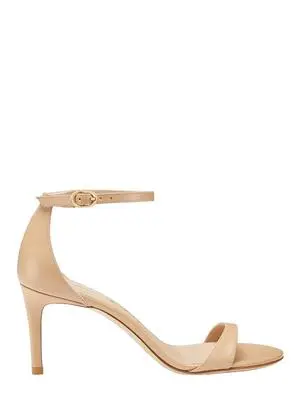 STUART WEITZMAN Nudist Ii 75mm Leather Sandals Adobe