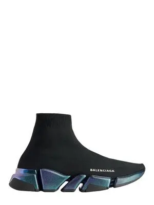 Balenciaga Speed 2.0 Iridescent Sneakers - Black