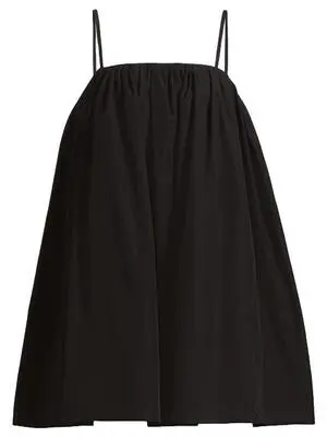 Derek Lam 10 Crosby Dominic Cotton Poplin Trapeze Minidress - Black