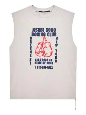 Ksubi Logo-embroidered Cotton Jersey Tank - Grey