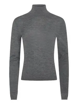 Derek Lam 10 Crosby David Mercerized Wool-cashmere Turtleneck Top - Thunder