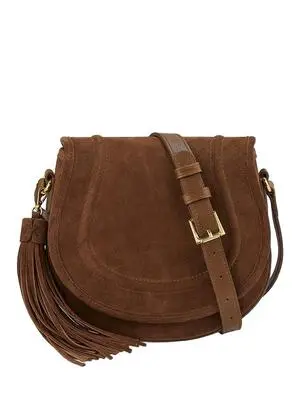 Gigi New York Jenni Suede Saddle Bag - Brown