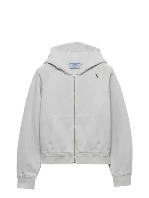 Prada Cotton Hoodie Jacket - Grey