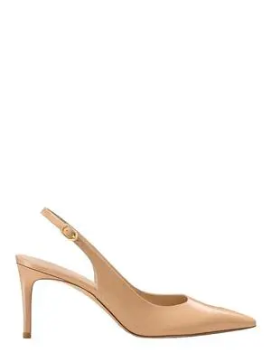 STUART WEITZMAN Power 75mm Patent Leather Slingback Pumps - Adobe