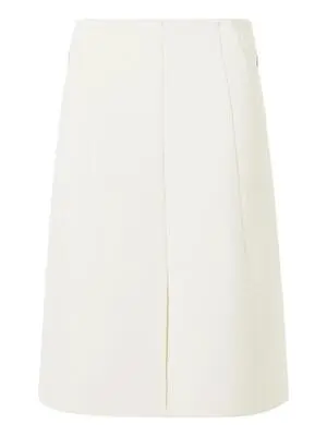Akris Double-face Cotton A-line Skirt - Ecru