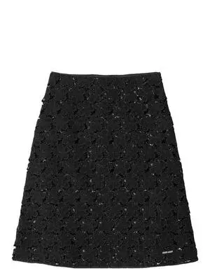 Miu Miu Macramé Skirt - Black