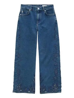 Ag Saige Wide-leg Crop Jeans - Malbec