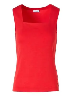 Akris Stretch Jersey Sleeveless Top Red