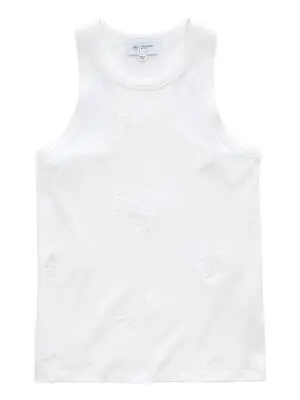 Ag Michelle Rib-knit Tank - Silver Firework