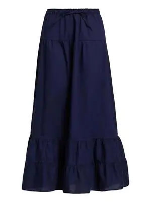 Peixoto Rily Tiered Maxi Skirt Navy