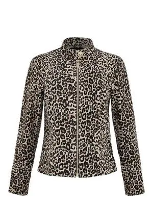 Gorski Select Metis Suede Zip Jacket - Leopard