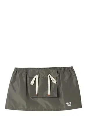 Miu Miu Technical Fabric Mini Skirt - Grey