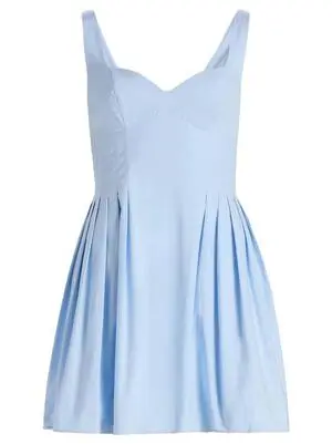 Peixoto Eden Cotton Pleated Minidress - Cloud Blue
