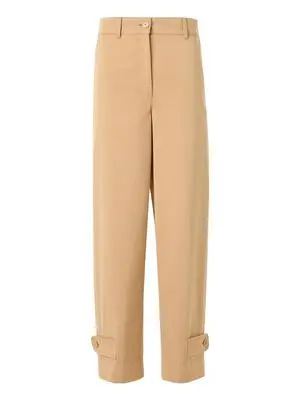 Akris Fraser Cotton Gabardine Pants - Beige