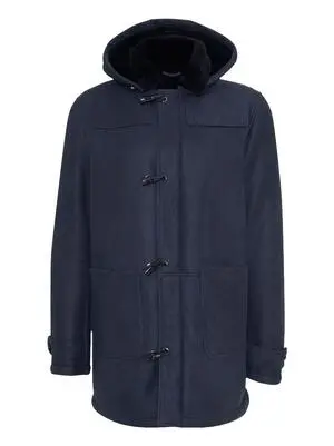 Gorski Embossed Merino Shearling Lamb Jacket - Navy