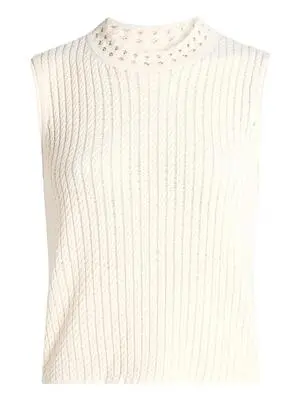 JASON WU Cable-knit Sleeveless Top - Plaster