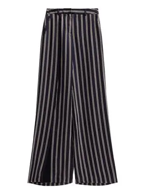 JASON WU Striped Wide-leg Trousers - Deep Navy Multi