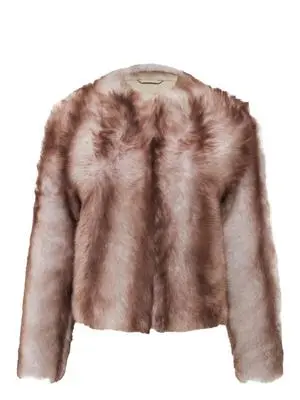 Gorski Toscana Shearling Lamb Collarless Coat - Multicolor