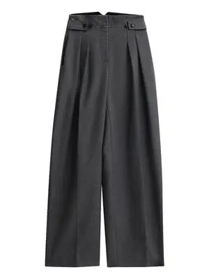 JASON WU Pleat-front Tropical Wool High-rise Trousers