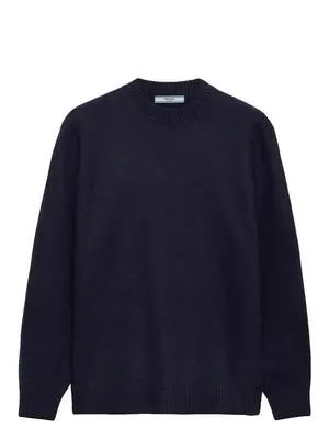 Prada Wool And Suede Sweater - Blue
