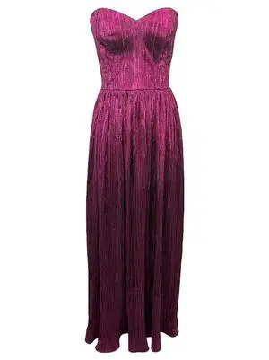 DRESS THE POPULATION Audrina Pleated Bustier Maxi Dress