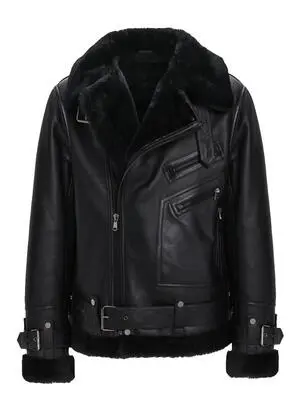GORSKI Shearling Moto Zip Jacket