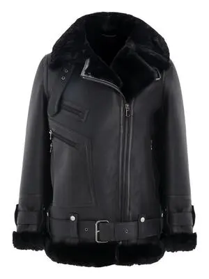 GORSKI Select Shearling Lamb Moto Zip Jacket