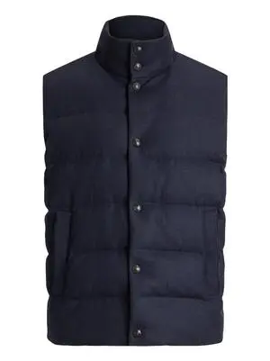 Ralph Lauren Purple Label Harwick Cashmere-blend Down Vest - Navy