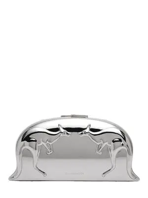 Zimmermann Rapture Kangaroo-motif Metallic Clutch - Silver