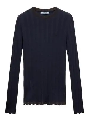 Prada Wool Crew-neck Sweater - Blue