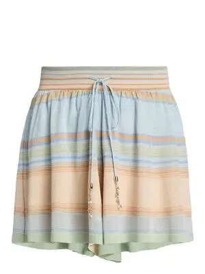 Zimmermann Indra Striped Shorts - Blue Multi