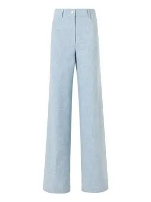 Akris Cooper High-rise Denim Pants - Light Blue